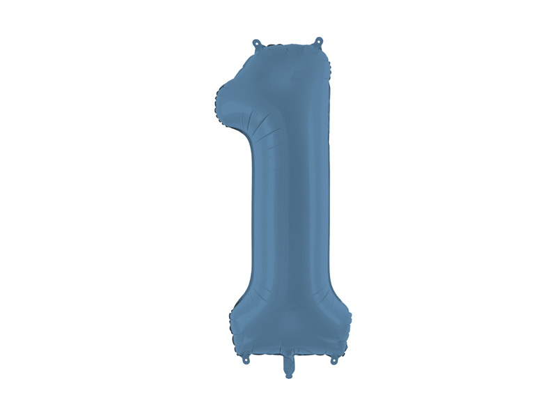 Foil Balloon Number ''1'', 86cm, navy blue - Designer decorations and ...