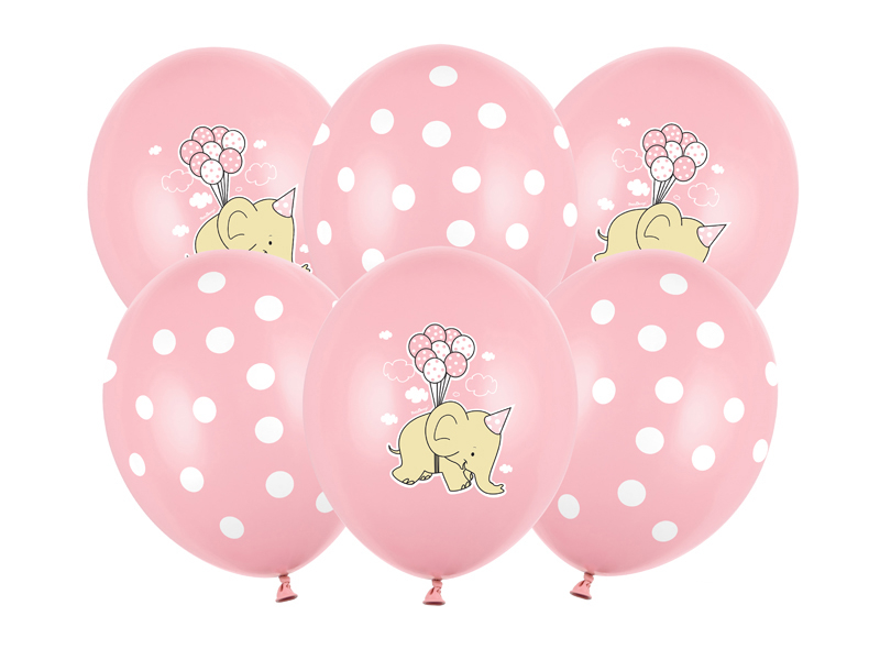 Balloons 30cm, Elephant, Pastel Pink Mix (1 pkt / 6 pc.) - Designer ...