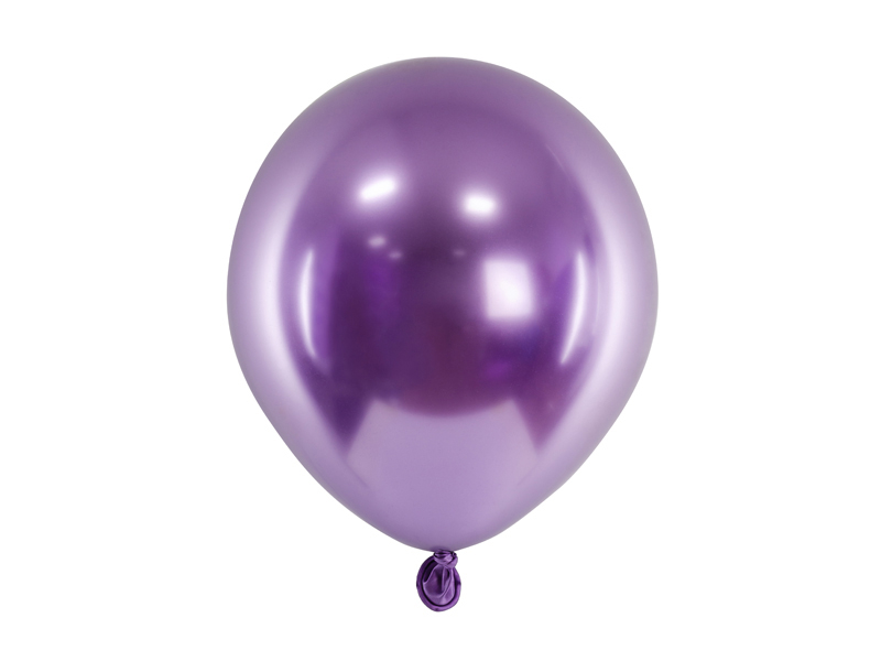 Glossy Balloons 12 cm, violet (1 pkt / 50 pc.) - Designer decorations ...