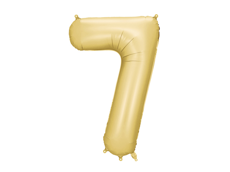 Foil balloon Number ''7'', 86 cm, gold. - Designer decorations and ...