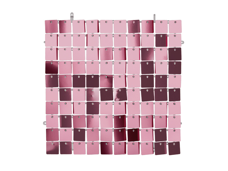 Sequin backdrop panel, square-shape, light pink, 30x30 cm - Designer ...