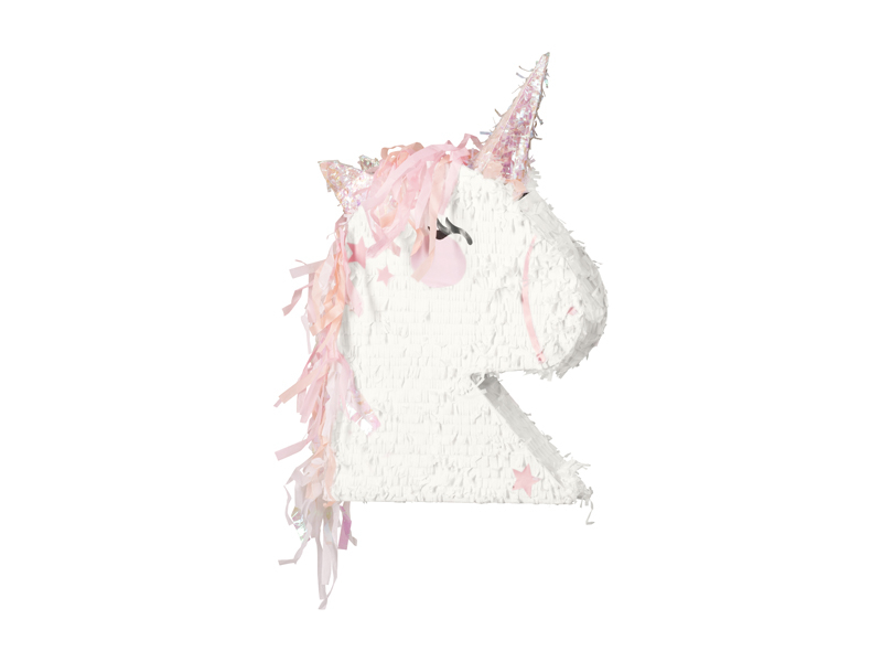 Foldable Pinata - Unicorn Head, 41x48x10cm - Designer decorations and ...